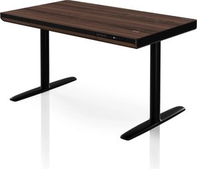 Elektrický psací stůl sit-stand se zásuvkou a bezdrátovou nabíječkou Qi černý/ořech, 1200 mm: ELLIS