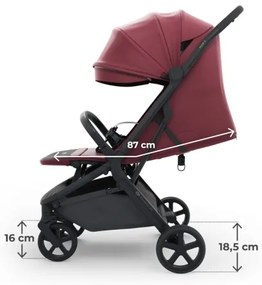 KINDERKRAFT SELECT - Sportovní kočárek NUBI 3 Dark Ruby