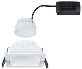 Paulmann 93128 Cole Coin, bodovka v bílé úpravě, 1x6W LED 2700K tříkrokové stmívání, 8,8x8,8cm, IP44