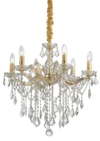 ILUX 035635 Závěsné svítidlo Ideal Lux Florian SP6 oro 035635 zlaté 60cm - IDEALLUX