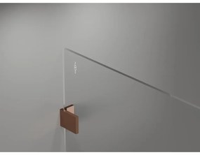 Mexen Lunar sprchová stěna pravá 100 x 200 cm, 8mm čiré sklo, růžové zlato, 830-100-000-60-00-P
