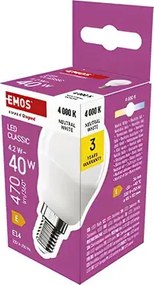 EMOS LED žárovka Mini Globe E14 4,2W / Žárovka / náhrada za 40W / neut