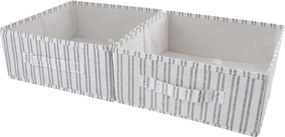 Sinsay - Skládací úložné boxy s pruhy 2 pack - šedá