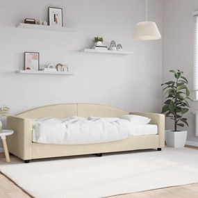 Válenda s matrací krémová 80 x 200 cm textil 3197169