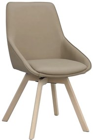 ROWICO Jídelní židle ALISON béžová kůže se světlými nohami 118135
