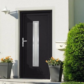 vidaXL Vchodové dveře bílé 108 x 200 cm PVC [3187889] Barva: antracitová zvenku / bílá uvnitř