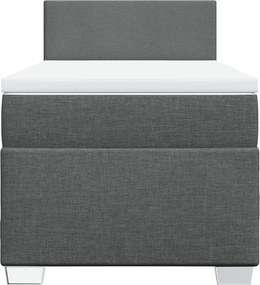 Box spring postel s matrací tmavě šedá 90x200 cm textil 3285765