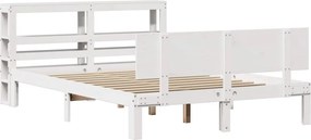 Rám postele s čelem bílý 120 x 190 cm masivní borovice 3306075