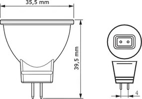 Philips CorePro LEDspot 2,3-20W MR11 827 36D / LED žárovka / 2,3W / 18