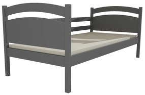 Dětská postel masiv 026 borovice masiv 90 x 190 cm šedá