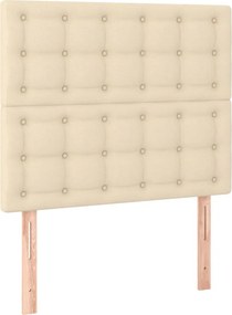 Box spring postel s matrací krémová 90x190 cm textil 3136882
