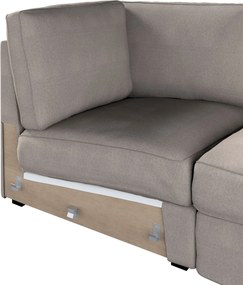 Potah rohové sekce Kivik barva béžová látka pletený vzor