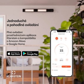 Blumfeldt Cosmic Beam Smart 24, infračervený ohřívač, 2400 W, ovládání přes aplikaci, černý