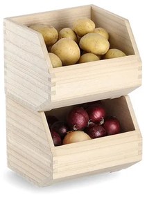 Zeller Present Dřevěný organizér, úložný box, 1komorový - ZELLER CAJA, 1ks