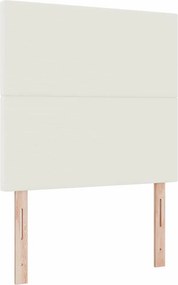 Postel s boxspringem s čelo Krémová a bílá 120 x 200 cm 3337553