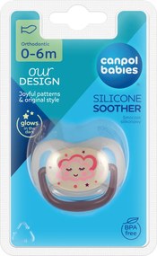 Canpol babies Dudlík svítící silikonový anatomický NIGHT DREAMS 0-6m 1ks