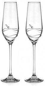 Dekorant svatby Svatební skleničky na šampaňské Venezia s krystaly Swarovski 230 ml 2KS