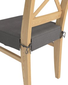 Sedák na židli IKEA Ingolf barva šedá látka pletený vzor