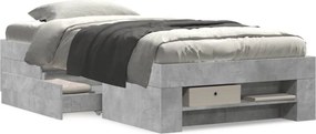 Rám postele betonově šedý 75 x 190 cm kompozitní dřevo 3295530