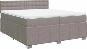 Box spring postel s matrací taupe 200x200 cm textil 3289493