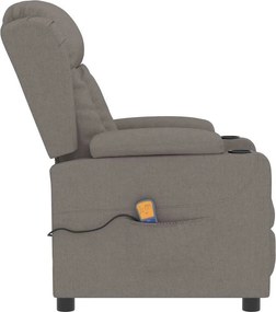 Masážní křeslo taupe textil 339066