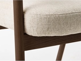 Krémová jídelní křesla v sadě 2 ks s područkami z dubového dřeva Elk – Unique Furniture