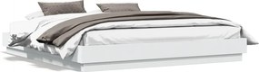 Rám postele s LED osvětlením bílý 200 x 200 cm 3209765