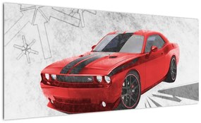 Dodge Challenger - obraz auta (100x40cm)