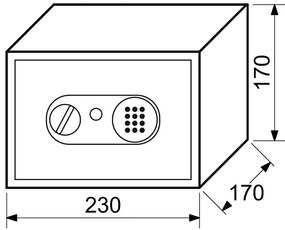 Ocelový sejf s elektronickým zámkem RICHTER RS.17.EDN.R