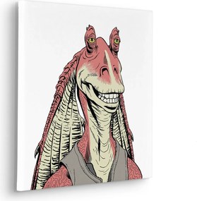 Komar Nástěnný obraz na rámu Star Wars Jar Jar Binks 40 x 40 cm