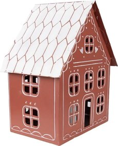 Kovová LED lucerna domek - 32 cm