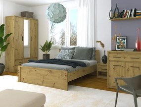 Postel, 160x200, dub artisan, AIRON Kondela 0000374724