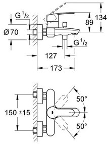 Grohe Eurostyle Cosmopolitan Baterie vanová 33591002