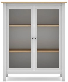 Bílá dřevěná vitrína Marckeric Misti 110 x 90 cm