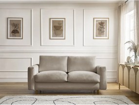 Taupe pohovka na každodenní spaní/rozkládací 220 cm Cocoone – Bobochic Paris