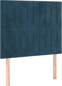 Box spring postel s matrací tmavě modrá 90x200 cm samet 3132781