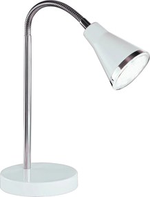 Reality Stolní LED lampa Arras, plast, bílá, 3000K, 350lm, 3,8W, pr.11,5 x 47 cm