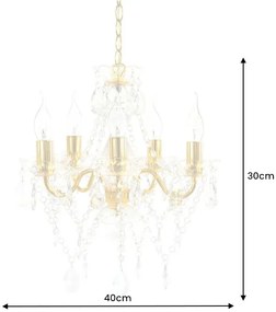 Designový lustr Barisimo S zlatý