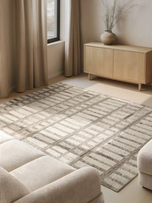 Vikosa, Kusový koberec Vikosa Boho 106278 Natural Cream Brown, 120x180, hnědá, ložnice