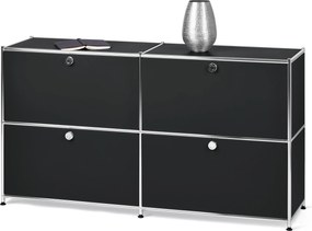 Tchibo - Odkládací skříňka »Cn3« se 4 výklopnými dvířky, černá