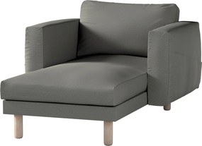 Potah na IKEA Norsborg šezlong s loketními opěrkami barva šedá látka pletený vzor