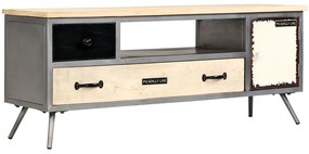 TV stolek masivní mangovníkové dřevo a ocel 120 x 30 x 45 cm 246282