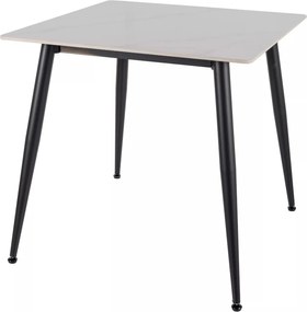 Jídelní stůl Rion 80 cm keramika bílý mramor/černý