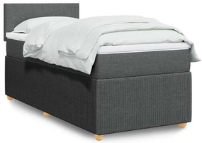 Box spring postel s matrací tmavě šedá 90x190 cm textil 3287305