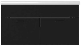 vidaXL Marketos Skříňka se zápustným umyvadlem černá kompozitní dřevo
