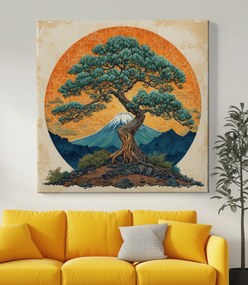 Obraz na plátně - Strom života Síla Japonska FeelHappy.cz Velikost obrazu: 100 x 100 cm