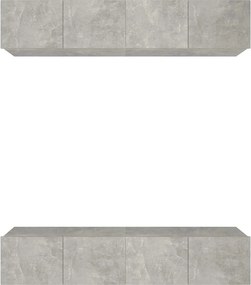 TV skříňky 4 ks betonově šedé 80 x 30 x 30 cm kompozitní dřevo 3114185