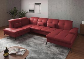 XXXLutz SEDACÍ SOUPRAVA, textil, kůže, červená Sit & More - Sedací soupravy - 00014401175X