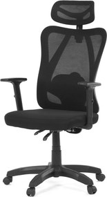 Kancelářská židle KA-R215 BK, synchronní mechanismus, černá síťovina (65 x 63) cm