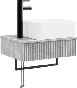 Sada koupelnového nábytku 3 ks Betonově šedá 33 x 34,5 x 160 cm 3406056
